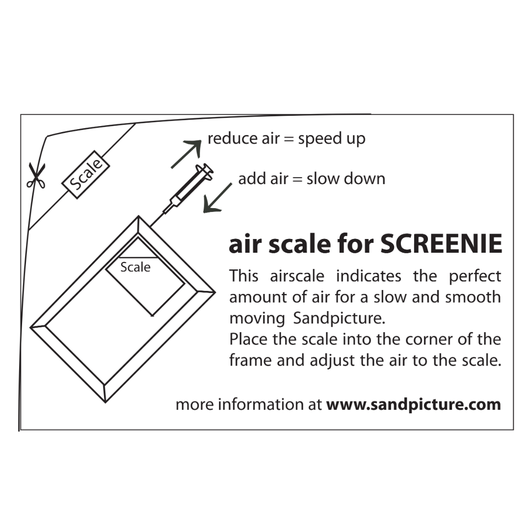 Air Scale- Air Guide for KB Collection Moving Sand Art **FREE SHIPPING