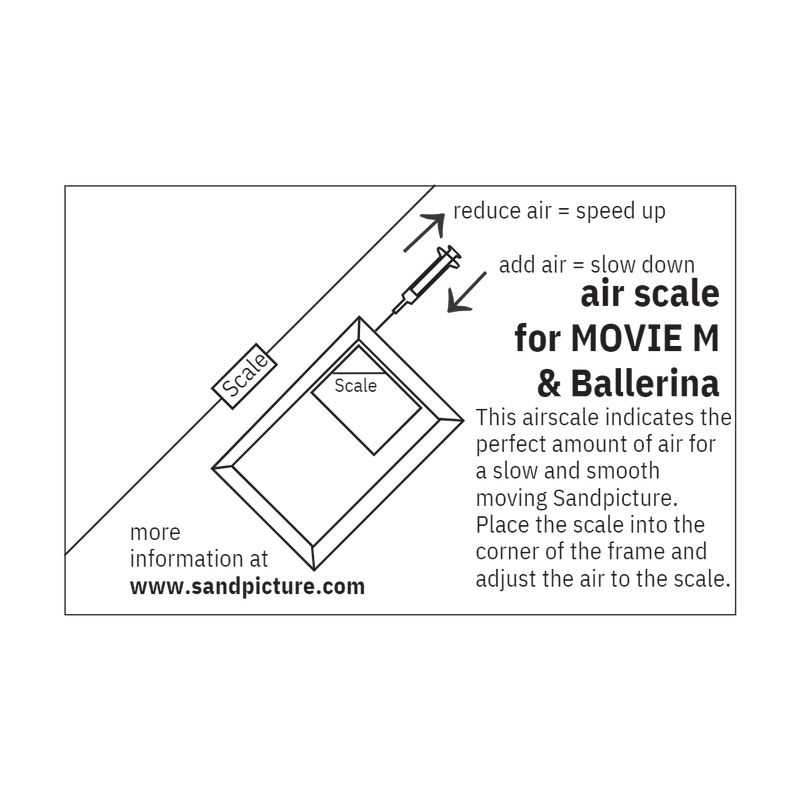 Air Scale- Air Guide for KB Collection Moving Sand Art **FREE SHIPPING