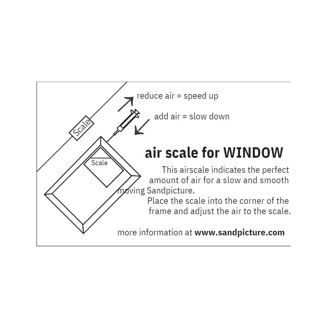 Air Scale- Air Guide for KB Collection Moving Sand Art **FREE SHIPPING